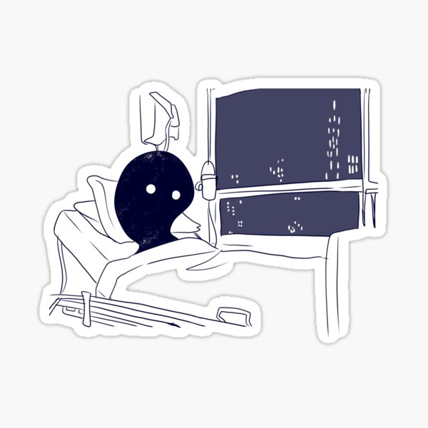 "Hospital Bed" Sticker by maekasart | Redbubble