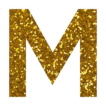 "Photograph of GOLD LETTER M GOLD GLITTER ONLY - Not Reflective ...