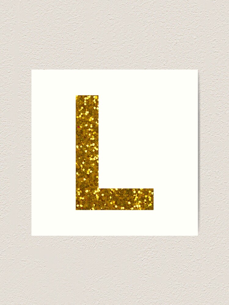 "GOLD LETTER L GOLD GLITTER" Art Print for Sale by Pascally | Redbubble