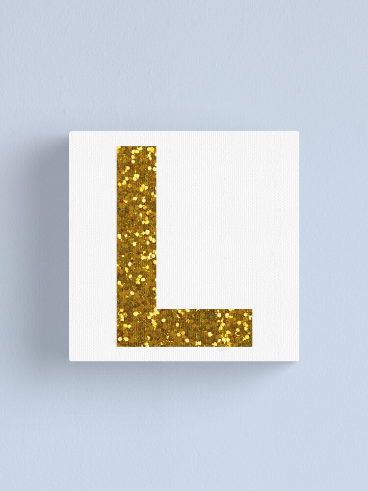 "GOLD LETTER L GOLD GLITTER" Canvas Print by Pascally | Redbubble