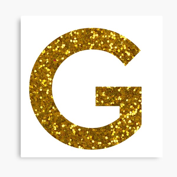 "GOLD LETTER G GOLD GLITTER" Canvas Print for Sale by Pascally | Redbubble