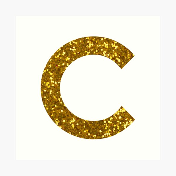 "GOLD LETTER C GOLD GLITTER" Art Print for Sale by Pascally | Redbubble