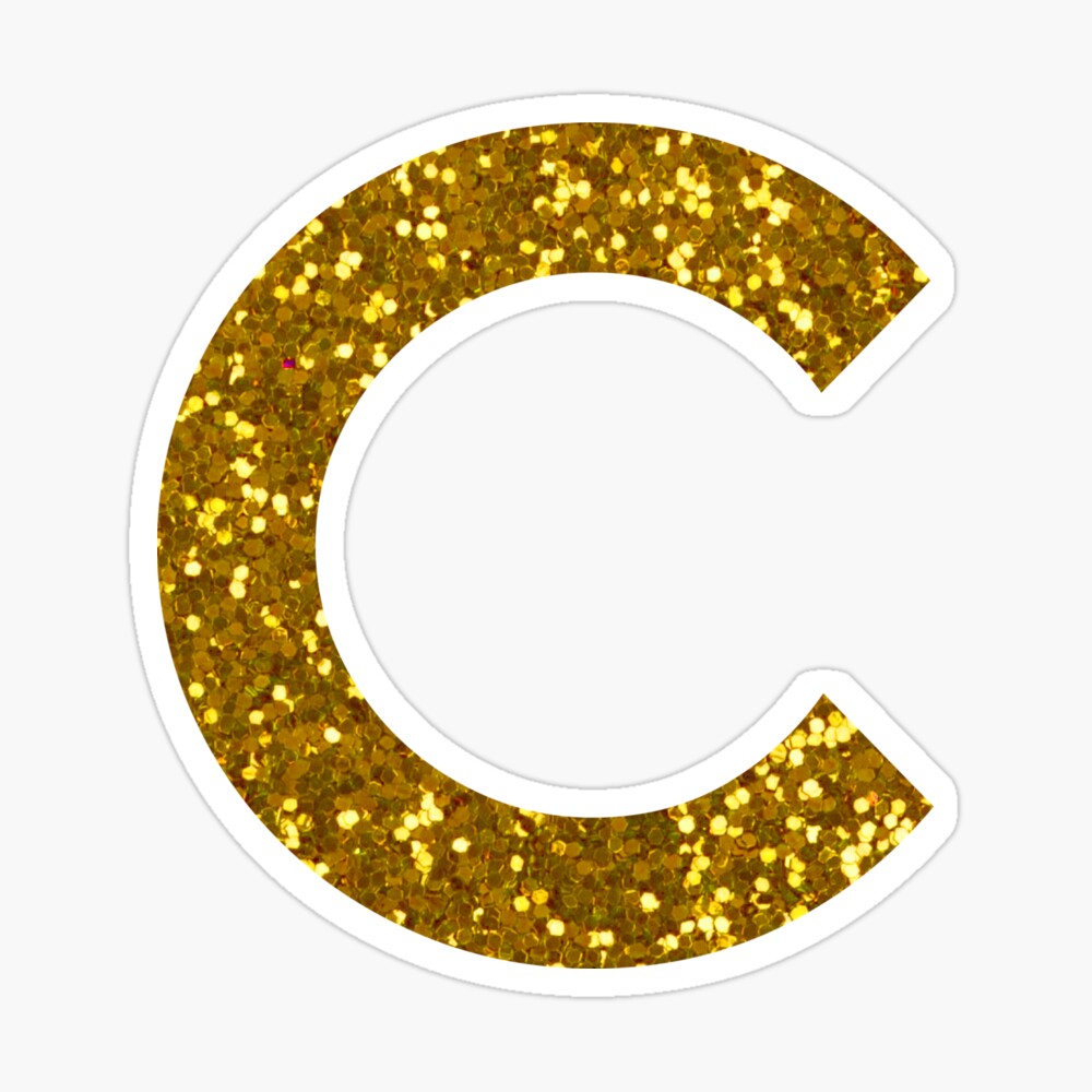 The Letter C In Glitter