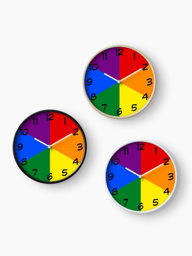 "LGBT Clock" Clock for Sale by AmoureStore | Redbubble