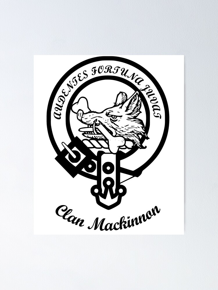 "Mackinnon Scottish Clan Surname" Poster for Sale by BagTown Clans ...