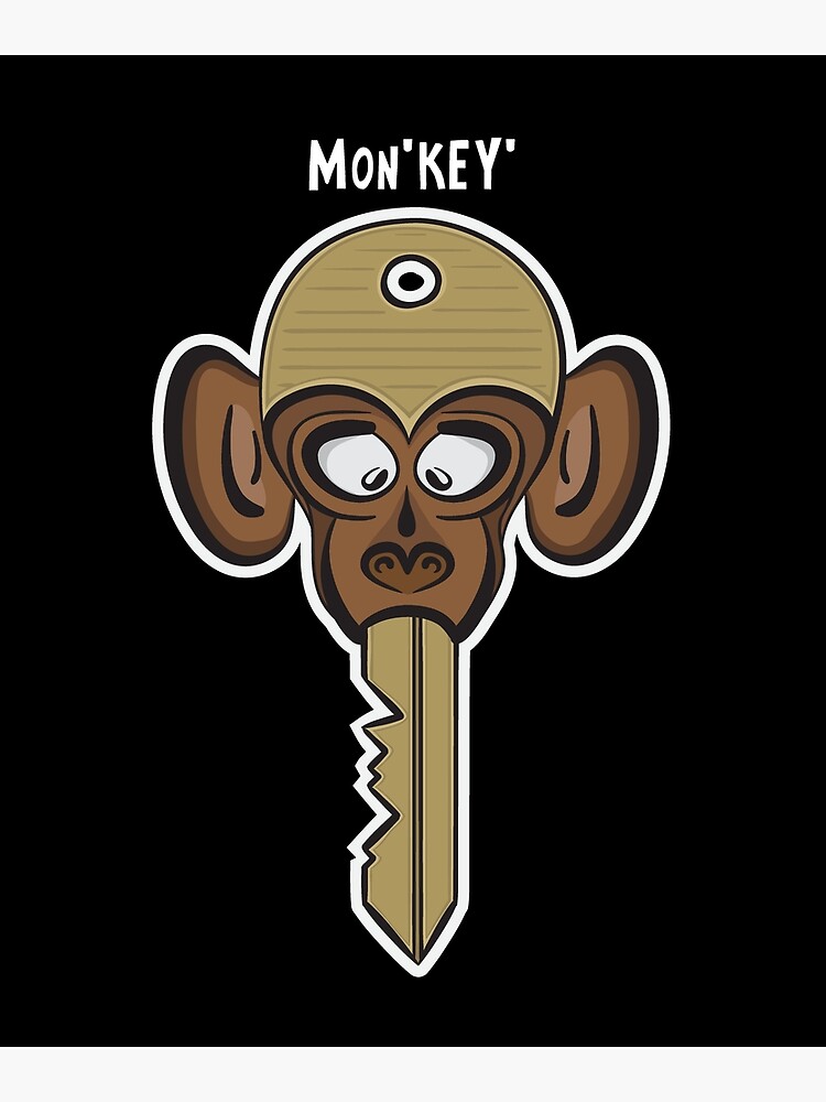 Póster «Mon'key 'Ilustración de dibujos animados mono divertido» de ...