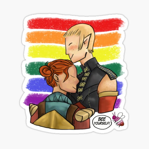 "Sera and Dagna PRIDE " Sticker for Sale by rathlora | Redbubble