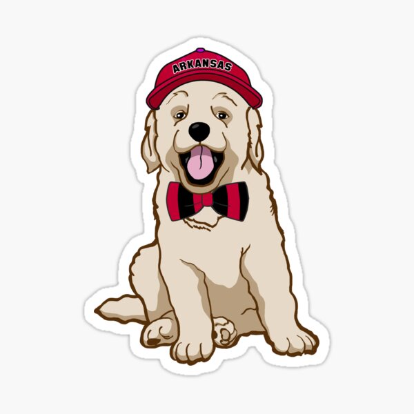 "University of Arkansas Pup" Sticker for Sale by RachelAnneNagel ...