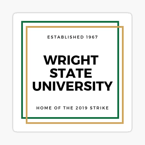 "Wright State" Sticker for Sale by mollyatkins | Redbubble