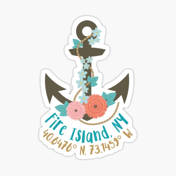 "Fire island" Sticker for Sale by EvyStickersx | Redbubble