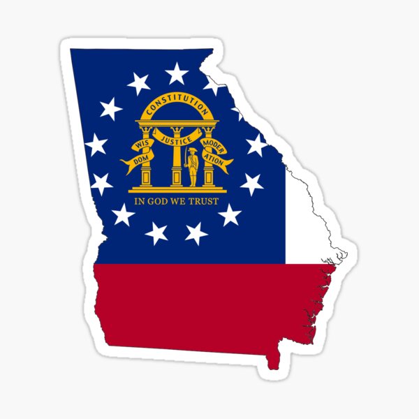 "Georgia State Flag" Sticker for Sale by JSalt | Redbubble