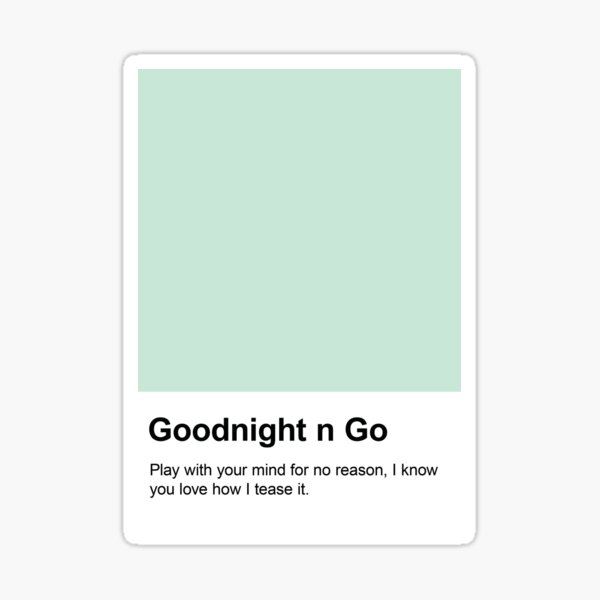 "Goodnight n Go" Sticker by Kthen | Redbubble