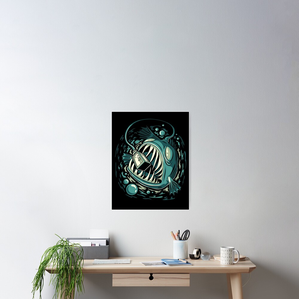 "Lantern Fish" Poster for Sale by HartmanArts | Redbubble