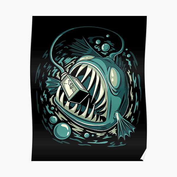 "Lantern Fish" Poster for Sale by HartmanArts | Redbubble