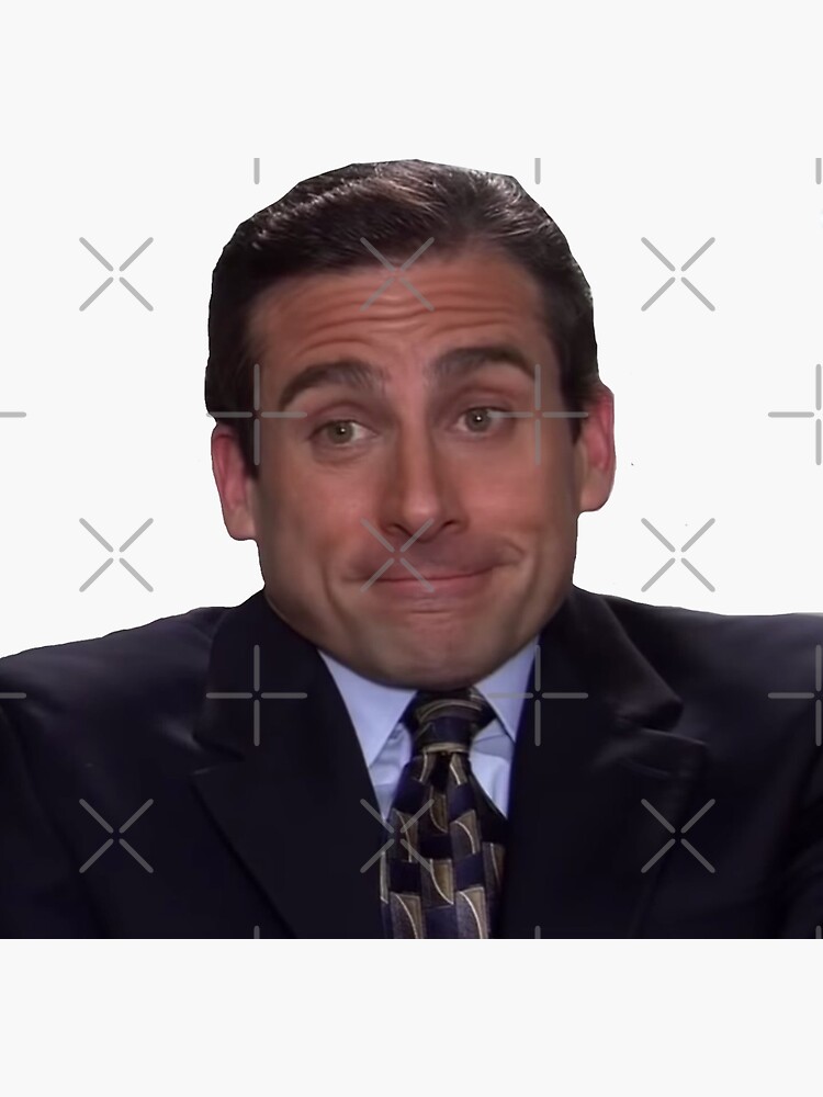 "Michael Scott Shrug" Sticker for Sale by torirose13 | Redbubble