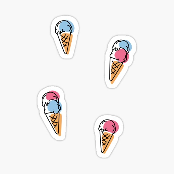 "Gelato!" Sticker for Sale by HelloTazzina | Redbubble