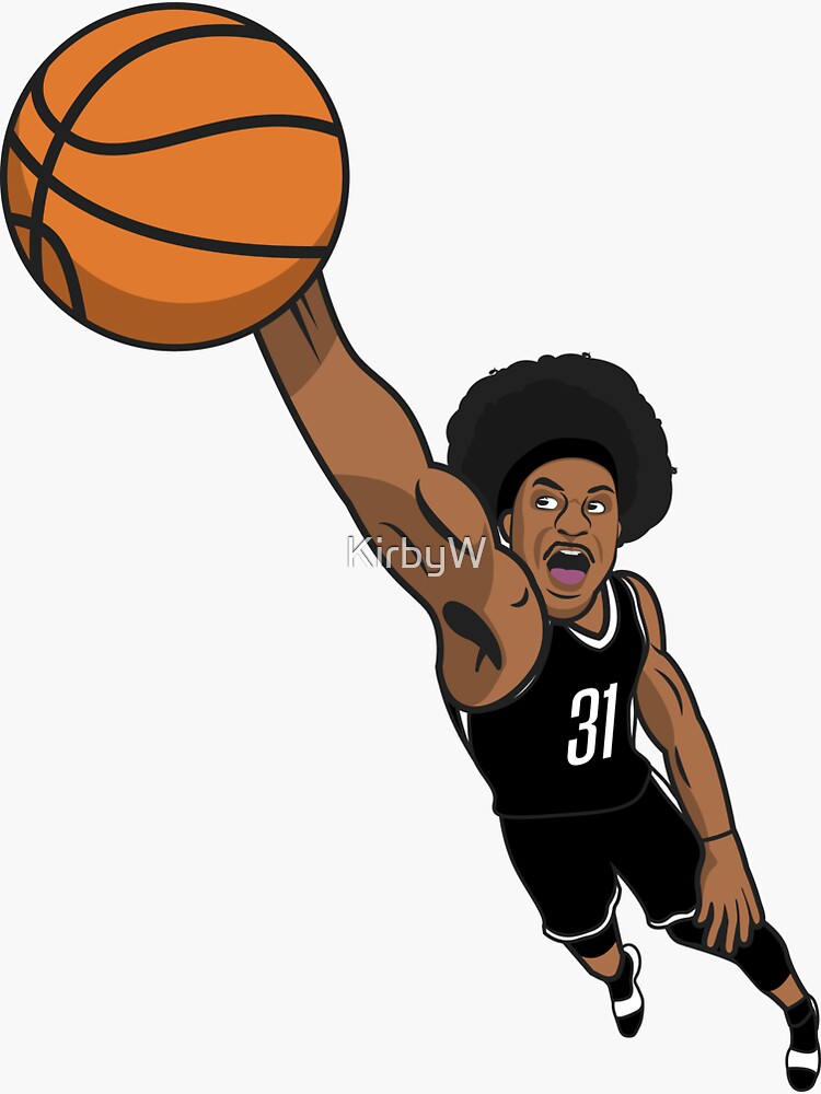 "Jarrett Allen Cartoon Block Design" Sticker for Sale by KirbyW | Redbubble