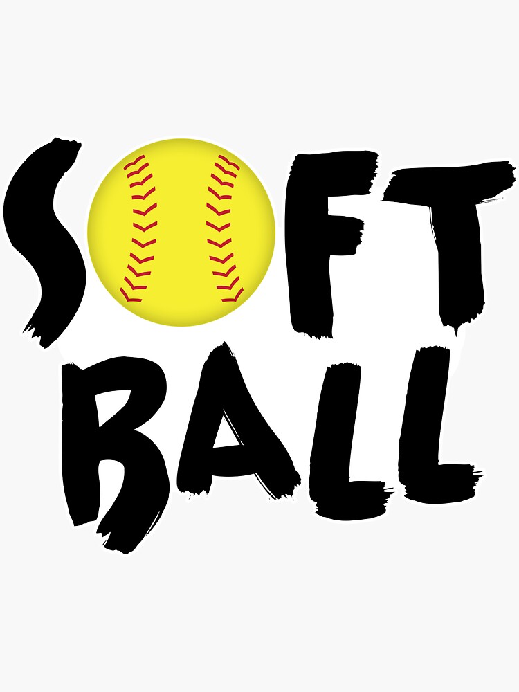 "Softball Sticker" Sticker by CarolHD | Redbubble
