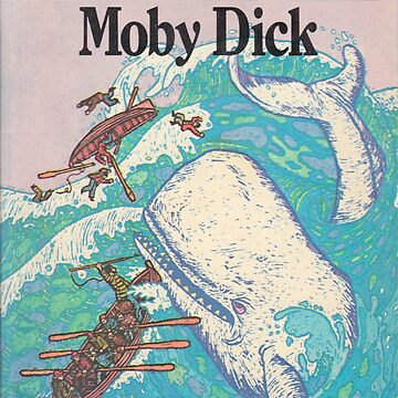 "Moby Dick Vintage Book Cover" Sticker for Sale by Inanidad | Redbubble