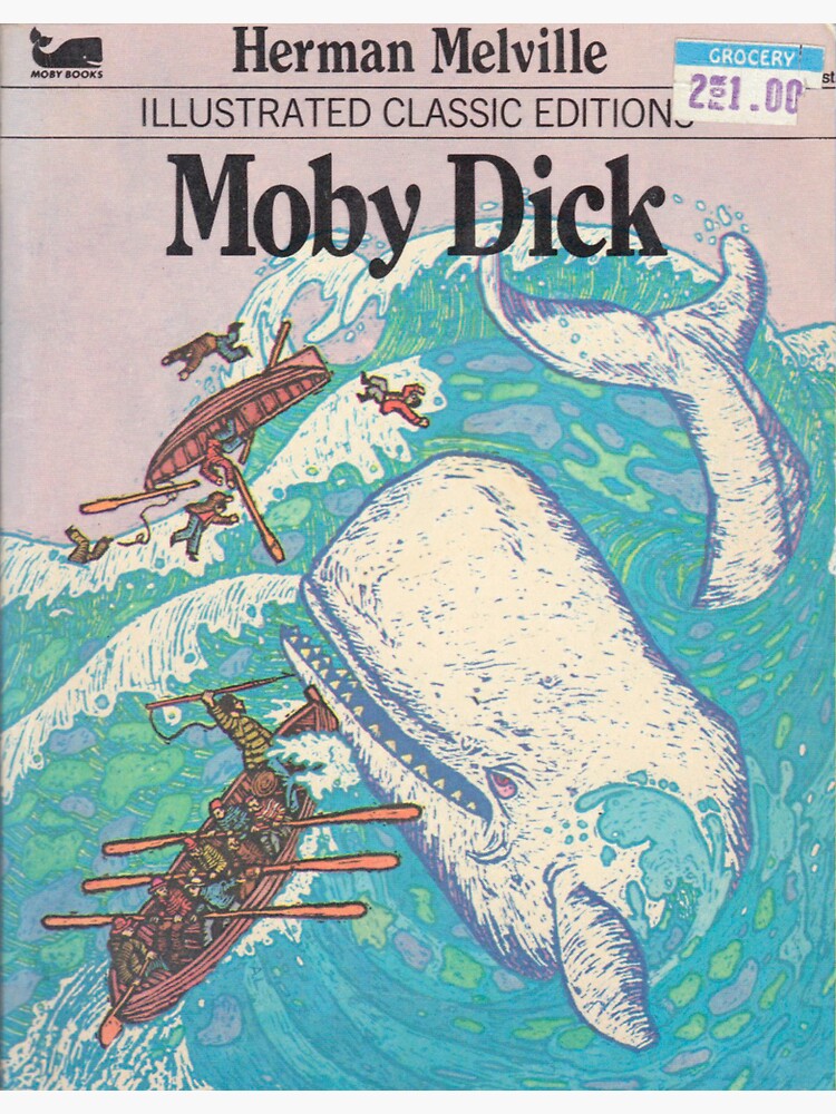 "Moby Dick Vintage Book Cover" Sticker for Sale by Inanidad | Redbubble
