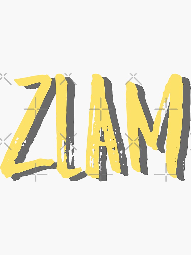 "yellow ZLAM" Sticker for Sale by danielleblack04 | Redbubble