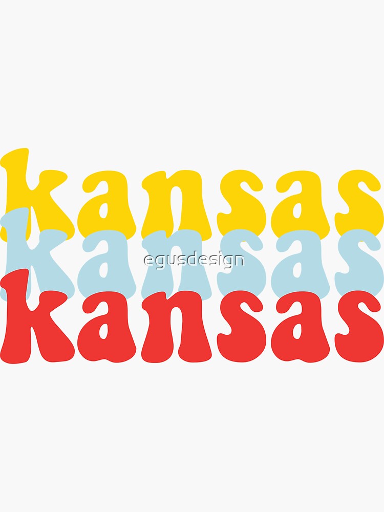 "Kansas" Sticker for Sale by egusdesign | Redbubble