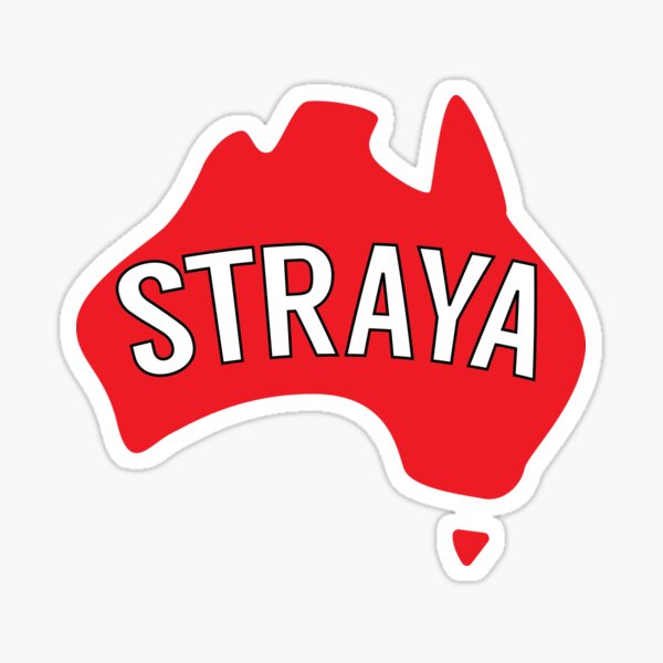 "Straya" Sticker by teesaurus | Redbubble