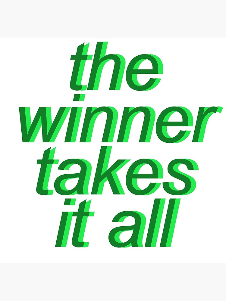"the winner takes it all - aesthetic (white)" Art Print by bathena18 ...