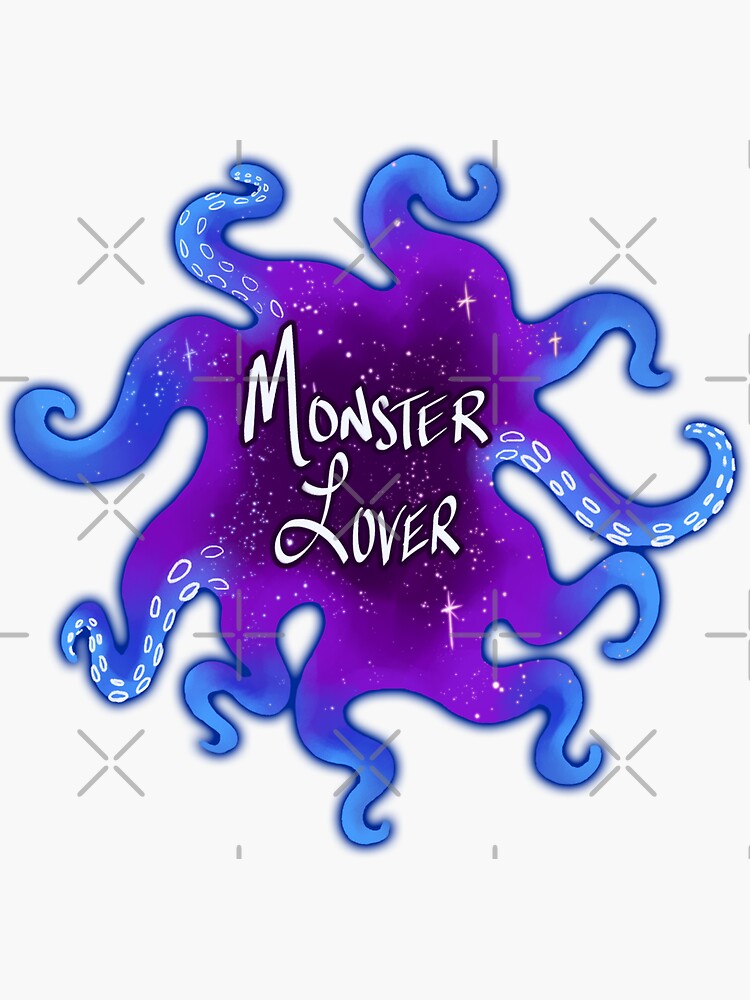 "Monster Lover" Sticker for Sale by RoseNightshade | Redbubble