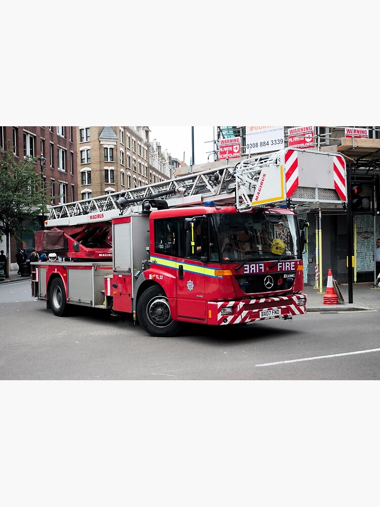"London Fire Brigade - Mercedes Atego Turntable Ladder" Art Print by ...