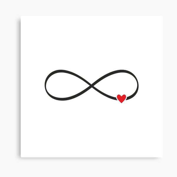 Impression sur toile « Infini symbole coeur amour cadeau symbole infini ...