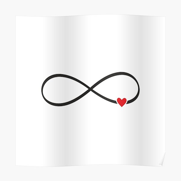 Poster « Infini symbole coeur amour cadeau symbole infini », par FrauK ...