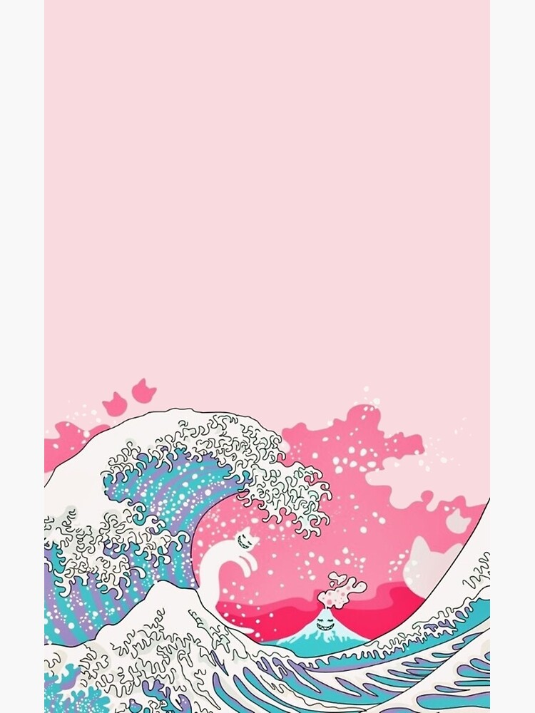 "Japanese CAT Tsunami" Poster for Sale by crumpetstrumpet | Redbubble