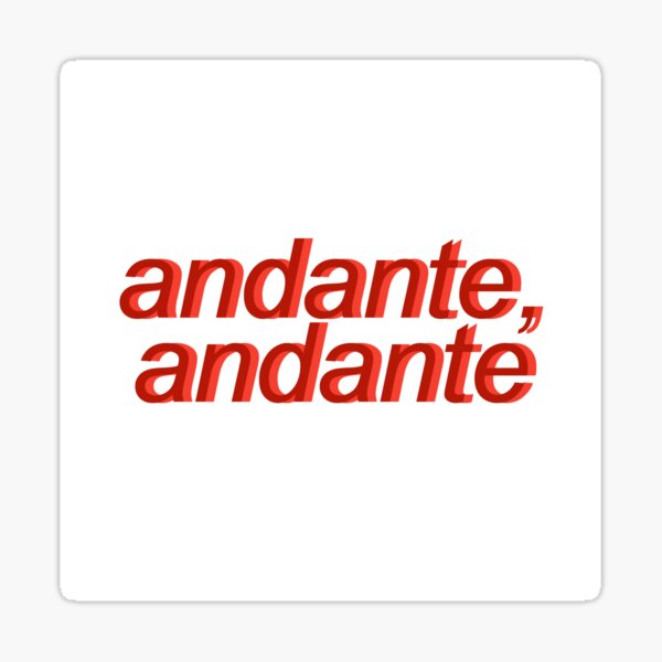 "andante andante - aesthetic (white)" Sticker for Sale by bathena18 ...