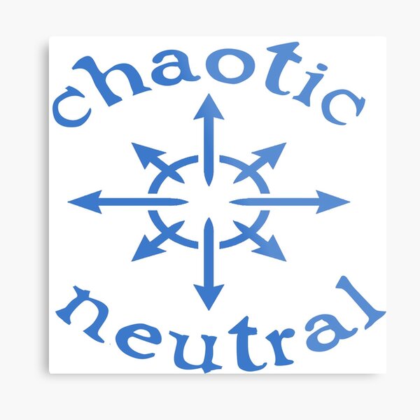 Chaotic Neutral Alignment Gamer Geek Metal Prints | Redbubble