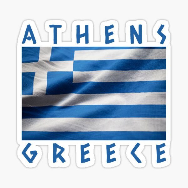 "Flag of Greece Athens Souvenir" Sticker for Sale by peter2art | Redbubble