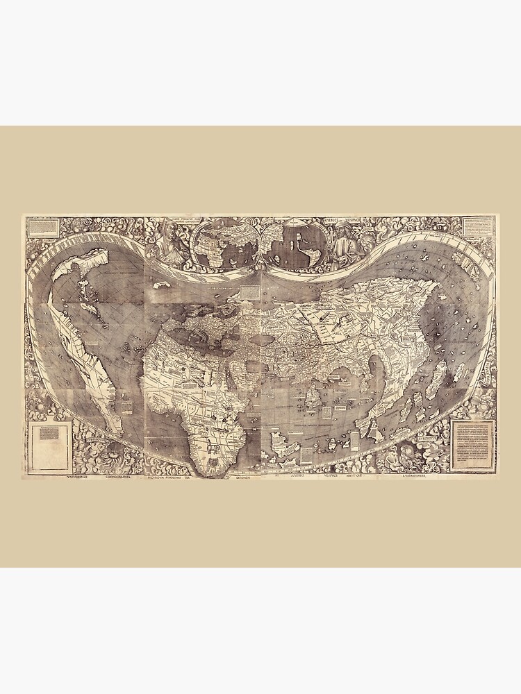 "Universalis Cosmographia Secundum World Map by Martin Waldseemuller ...