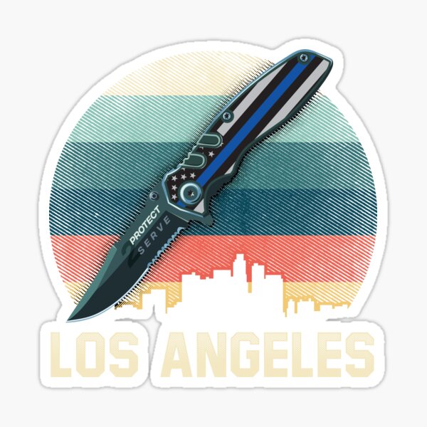 "Police Officer Gifts Tactical EDC Knife Los Angeles City" Sticker for ...