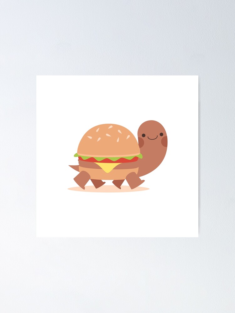 "Burger turtle" Poster by petitspixels | Redbubble
