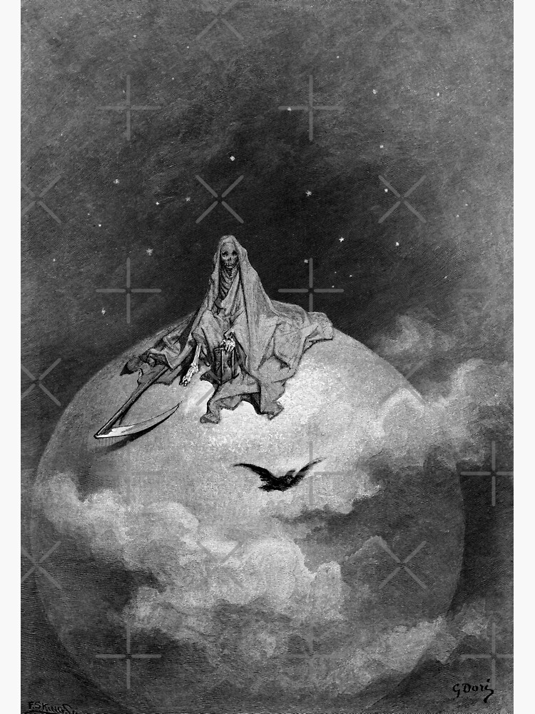 "Death and the Moon - The Raven - Gustave Dore" Poster by ...