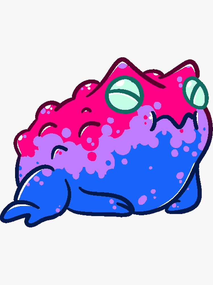 "Bisexual Pride Frog" Sticker by nenafena | Redbubble