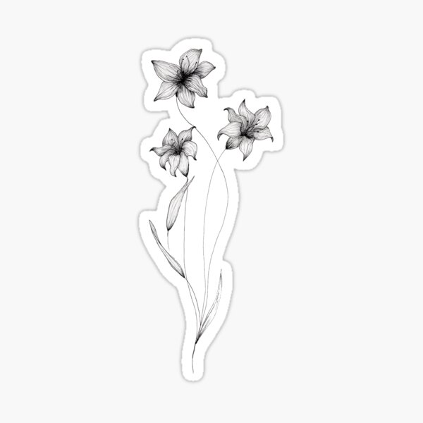 "Lovely lilies " Sticker by Veronicamx93 | Redbubble