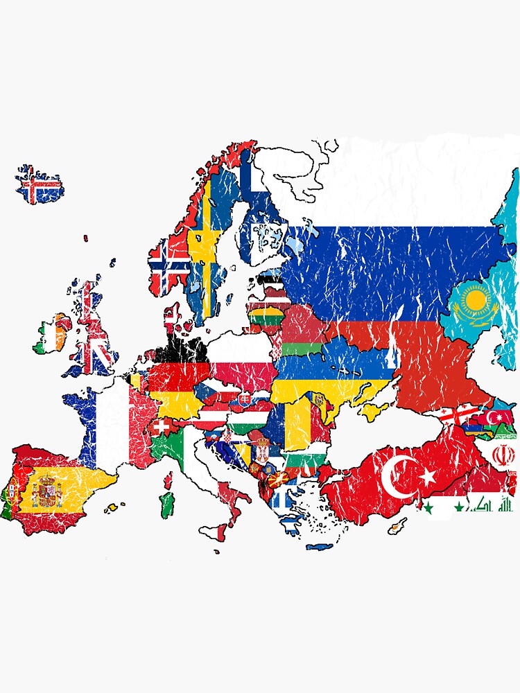 "Vintage Europe Map" Sticker by vladocar | Redbubble