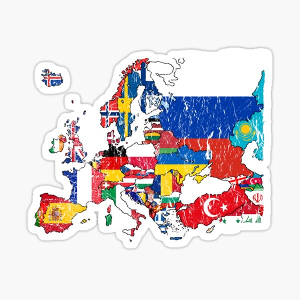 "Vintage Europe Map" Sticker by vladocar | Redbubble