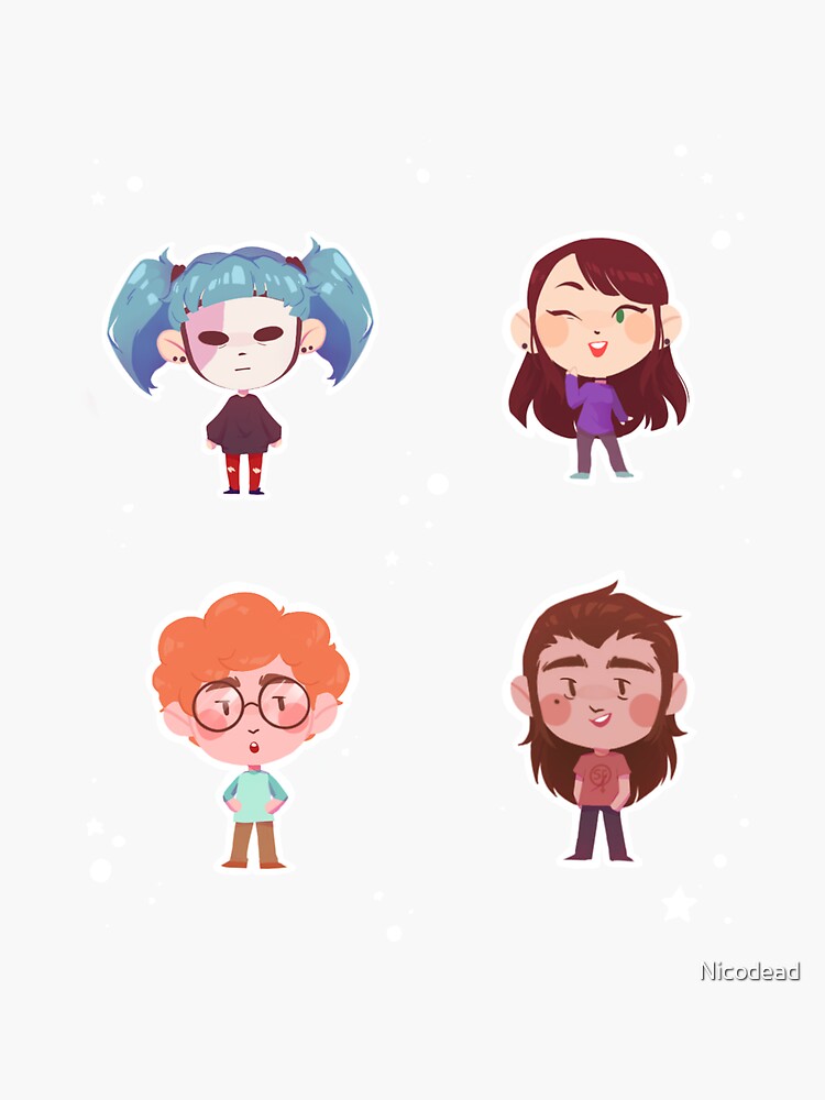 "Chibi face" Sticker for Sale by Nicodead | Redbubble