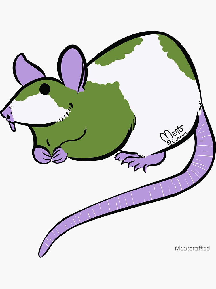 "Genderqueer Nonbinary Transgender LGBT Pride Rat" Sticker for Sale by ...
