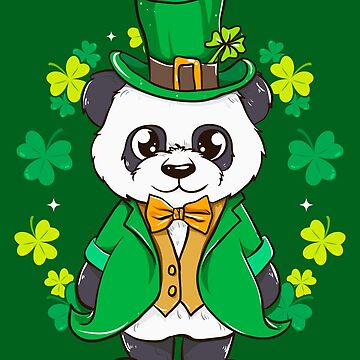 "St Paddys Panda Cute St Patricks Day Bear" Poster for Sale by ...