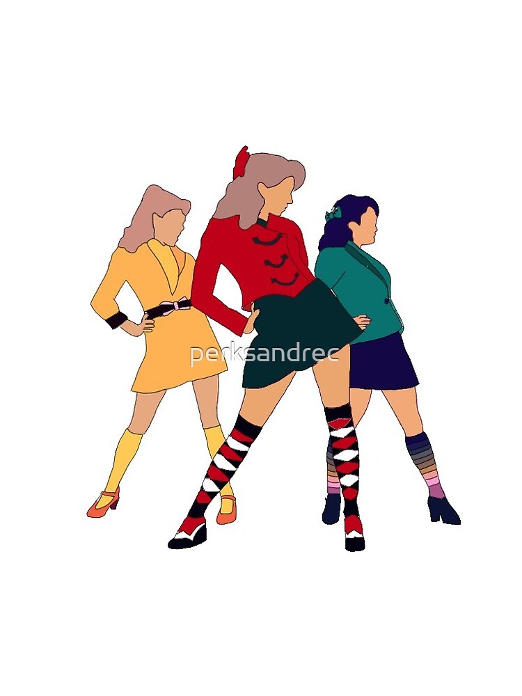 "Cartoon Heathers OBC Sticker " by perksandrec | Redbubble