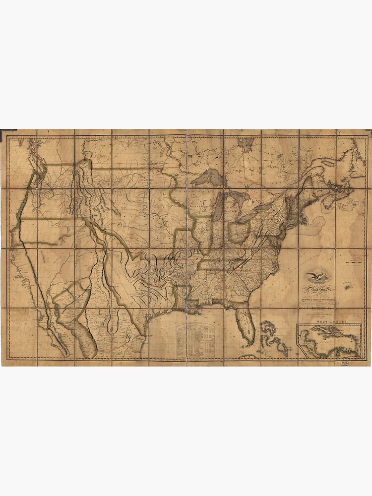 "Map of the Unitd States of America (1819)" Poster for Sale by ...