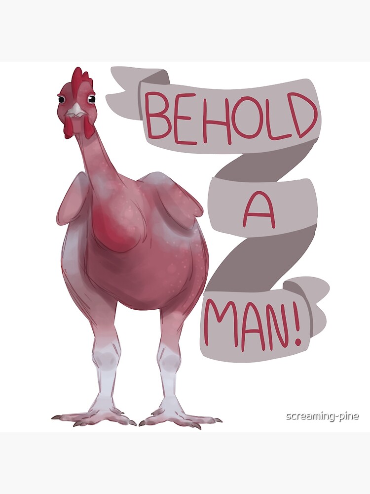 "Behold! a man!" Poster for Sale by screaming-pine | Redbubble